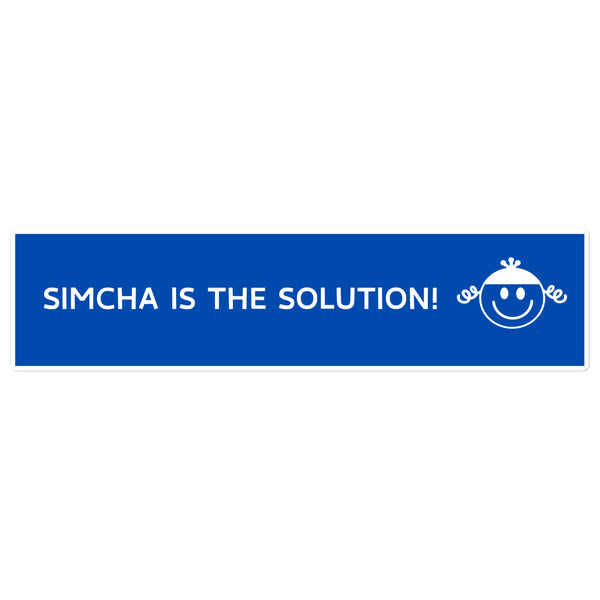"Simcha is the Solution" Bumper Sticker – Sparks of Breslov